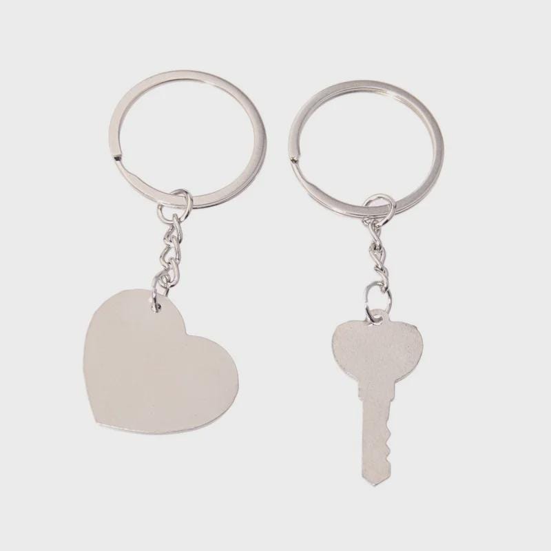Couple Keychain Set – "i Love You" Heart & Arrow Design – Cute Gift for ...