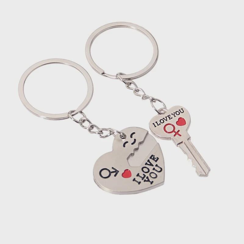 Couple Keychain Set – "i Love You" Heart & Arrow Design – Cute Gift for ...