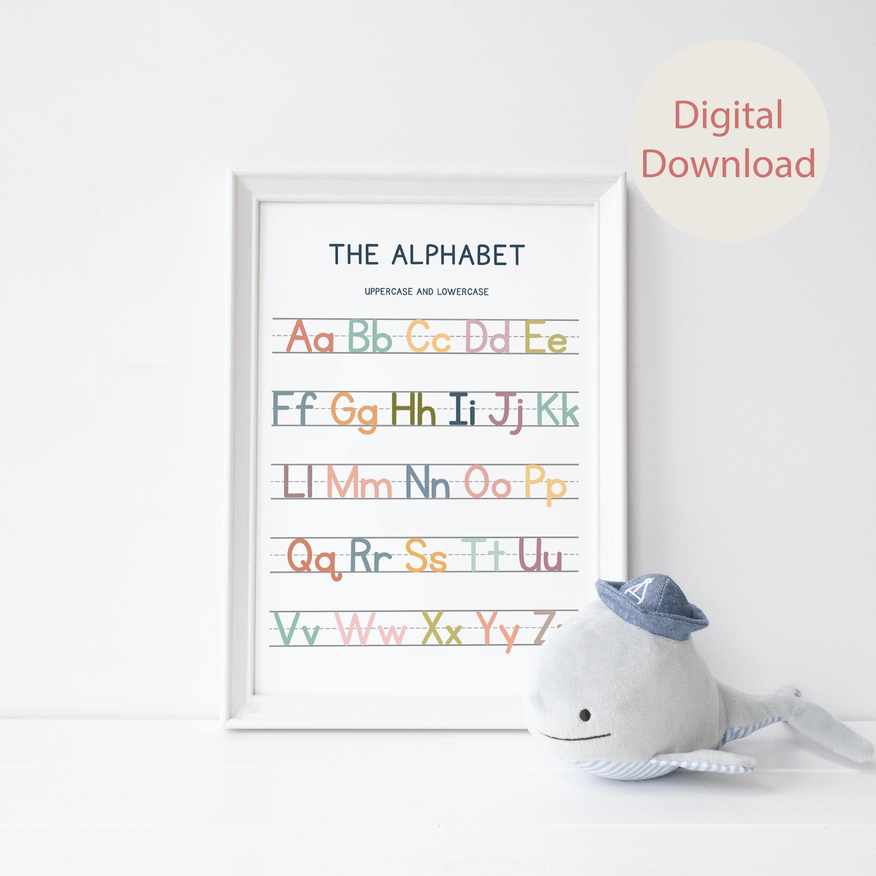 Boho Alphabet Poster, Homeschool Educational Poster, Montessori ...