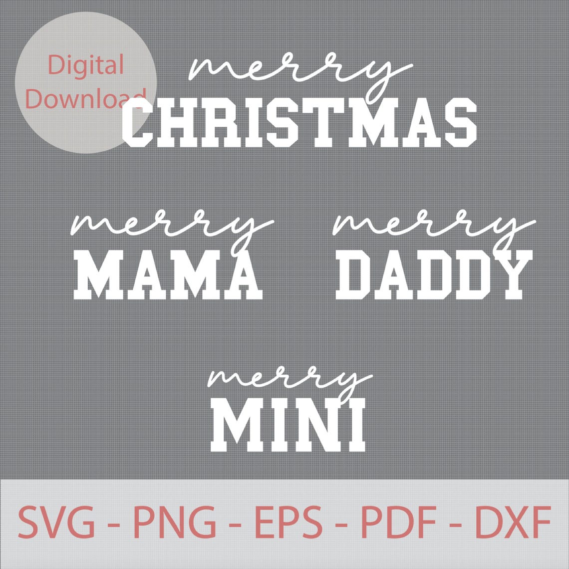 Merry Mama Mini Varsity Svg, Merry Christmas Varsity Png, Merry Daddy ...