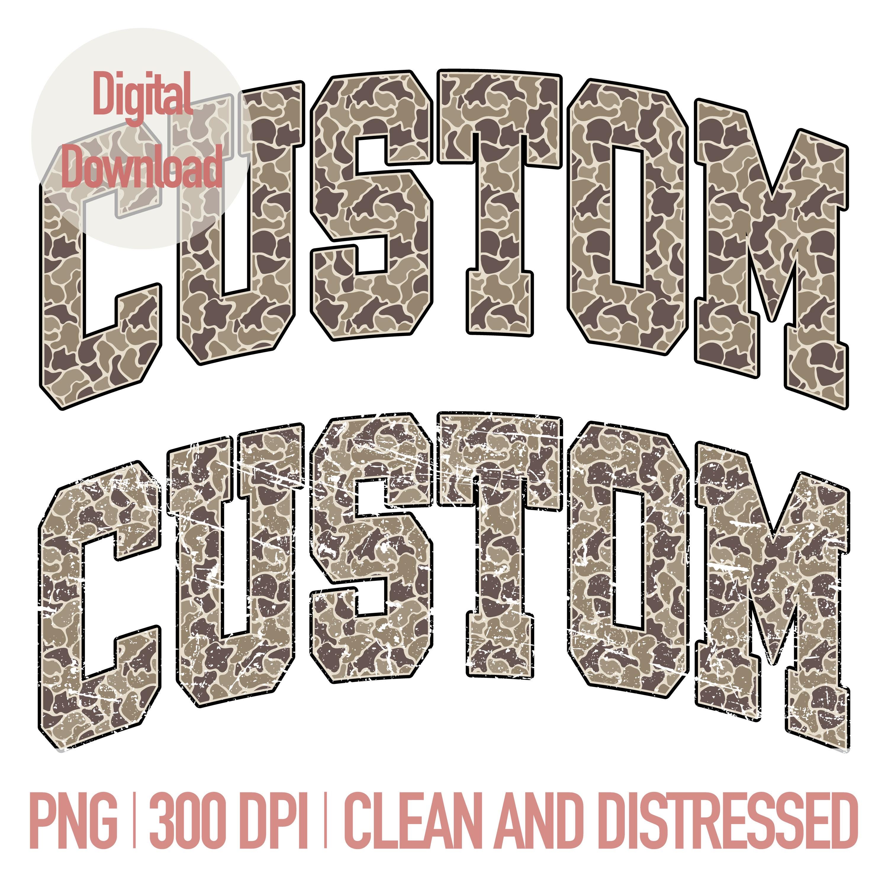 Custom Camo Name PNG, Personalized Army Camo Text, Military Style ...