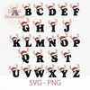 Christmas Reindeer Alphabet SVG Bundle, A-Z Letters Svg, Christmas ...