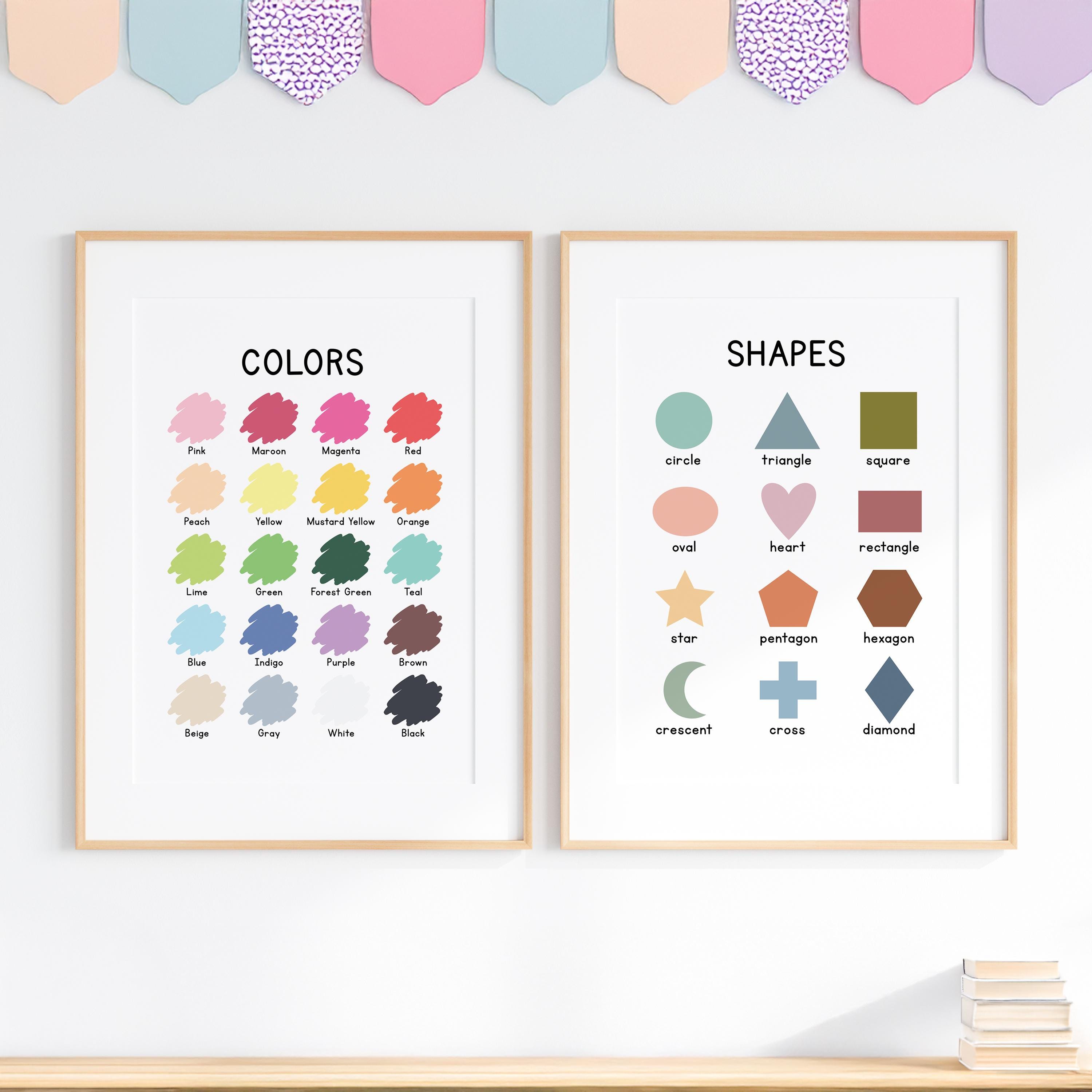 12 Educational Posters for Kids, Preschool & Elementary Learning Tools ...