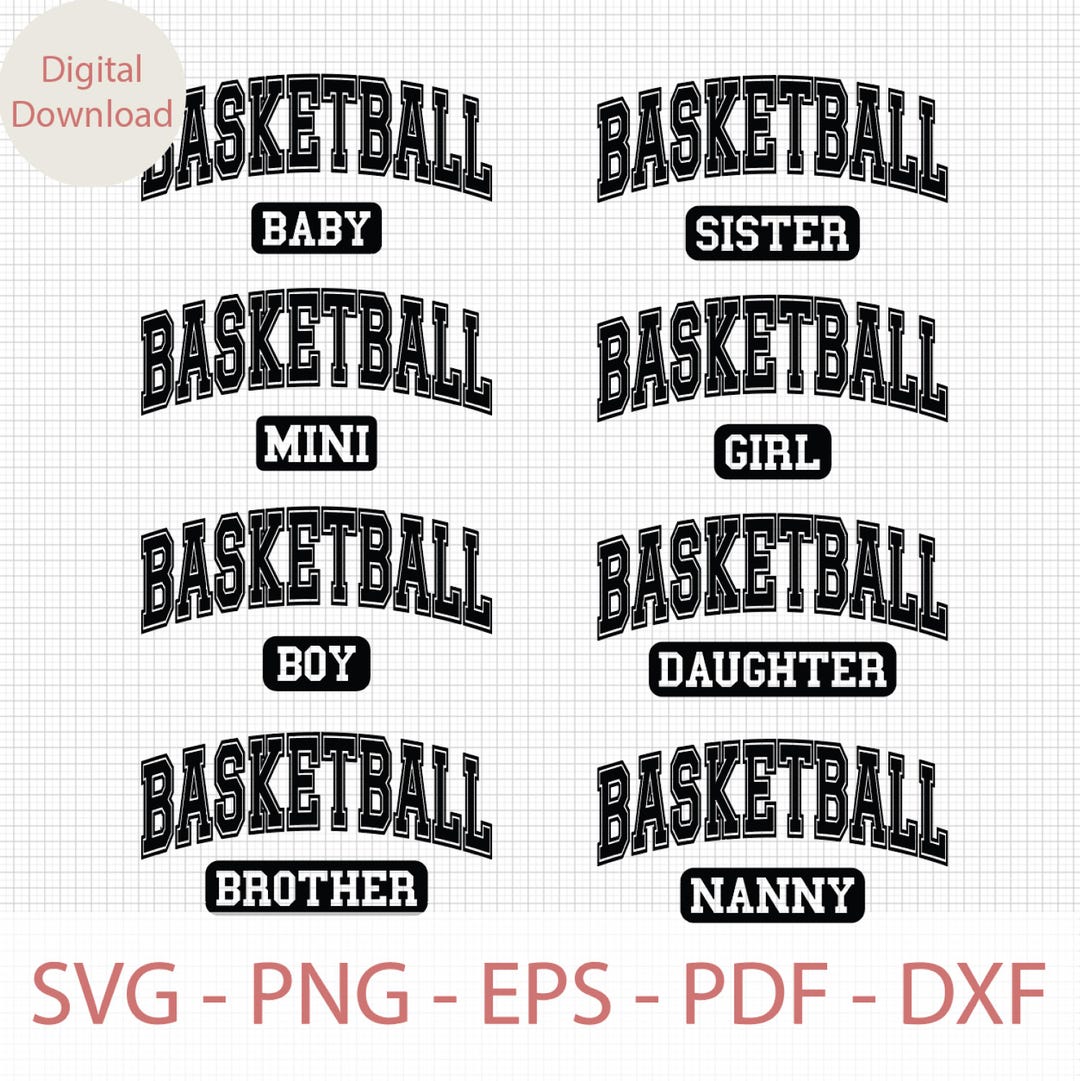Basketball Family Svg Bundle, Basketball Girl Svg Cut File, Basketball ...