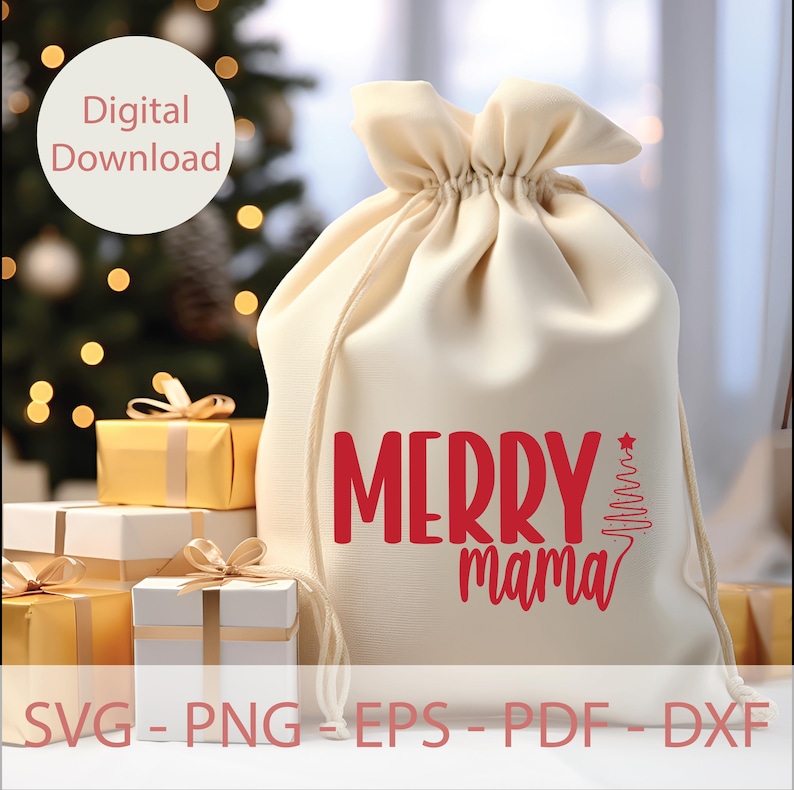 Merry Mama Christmas Tree Svg, Merry Daddy Christmas Tree Svg, Merry ...
