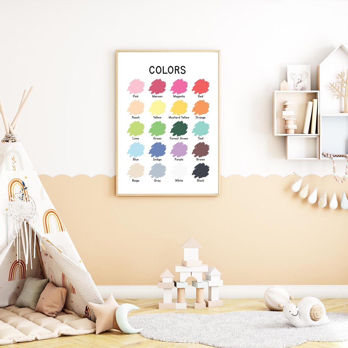 Colors Educational Poster: Montessori Learning Print (digital Download ...