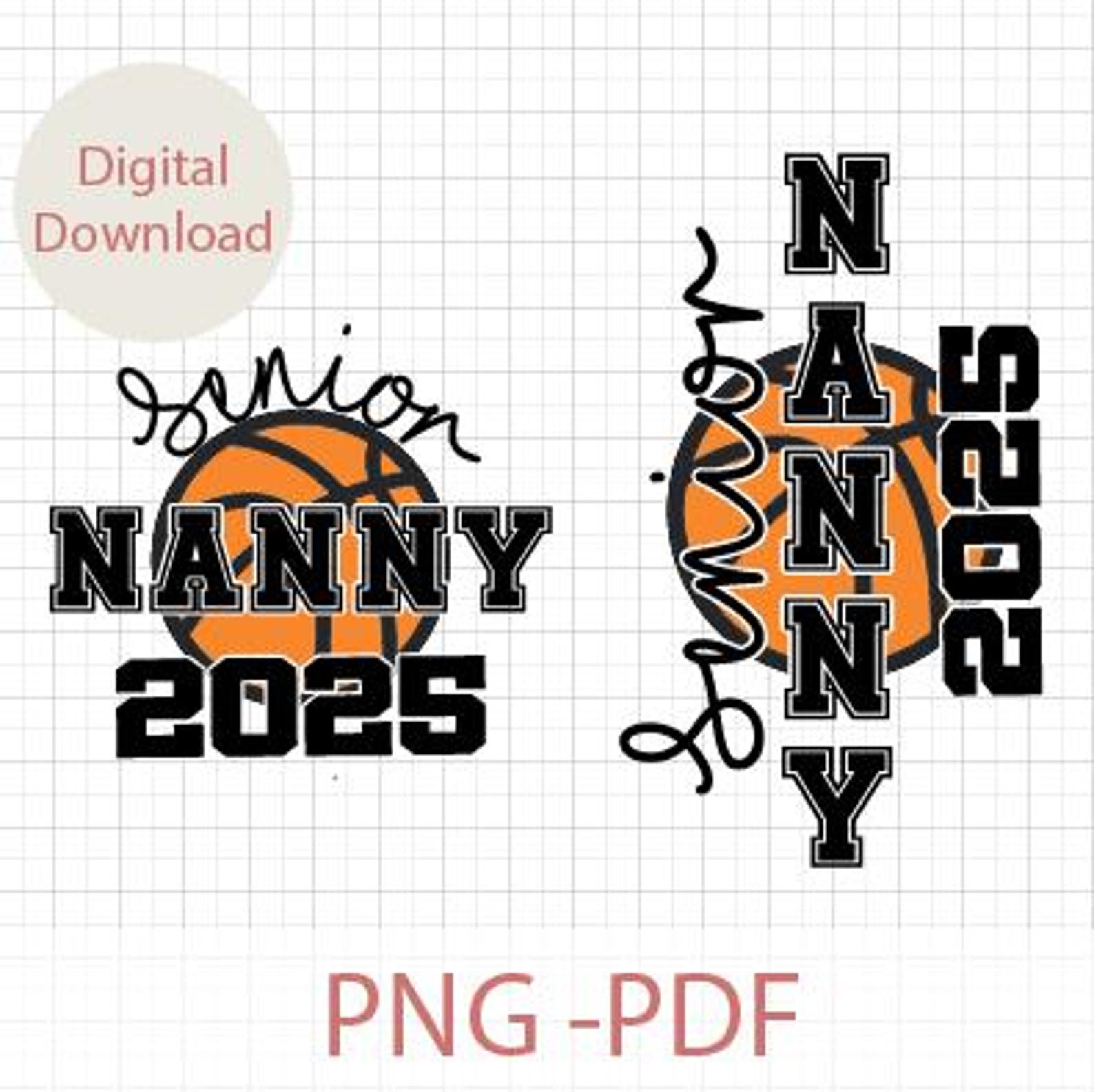 Senior Basketball Nanny 2025 Png, Senior Mom 2025 Png, Senior ...