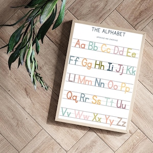 Boho Alphabet Poster, Homeschool Educational Poster, Montessori ...