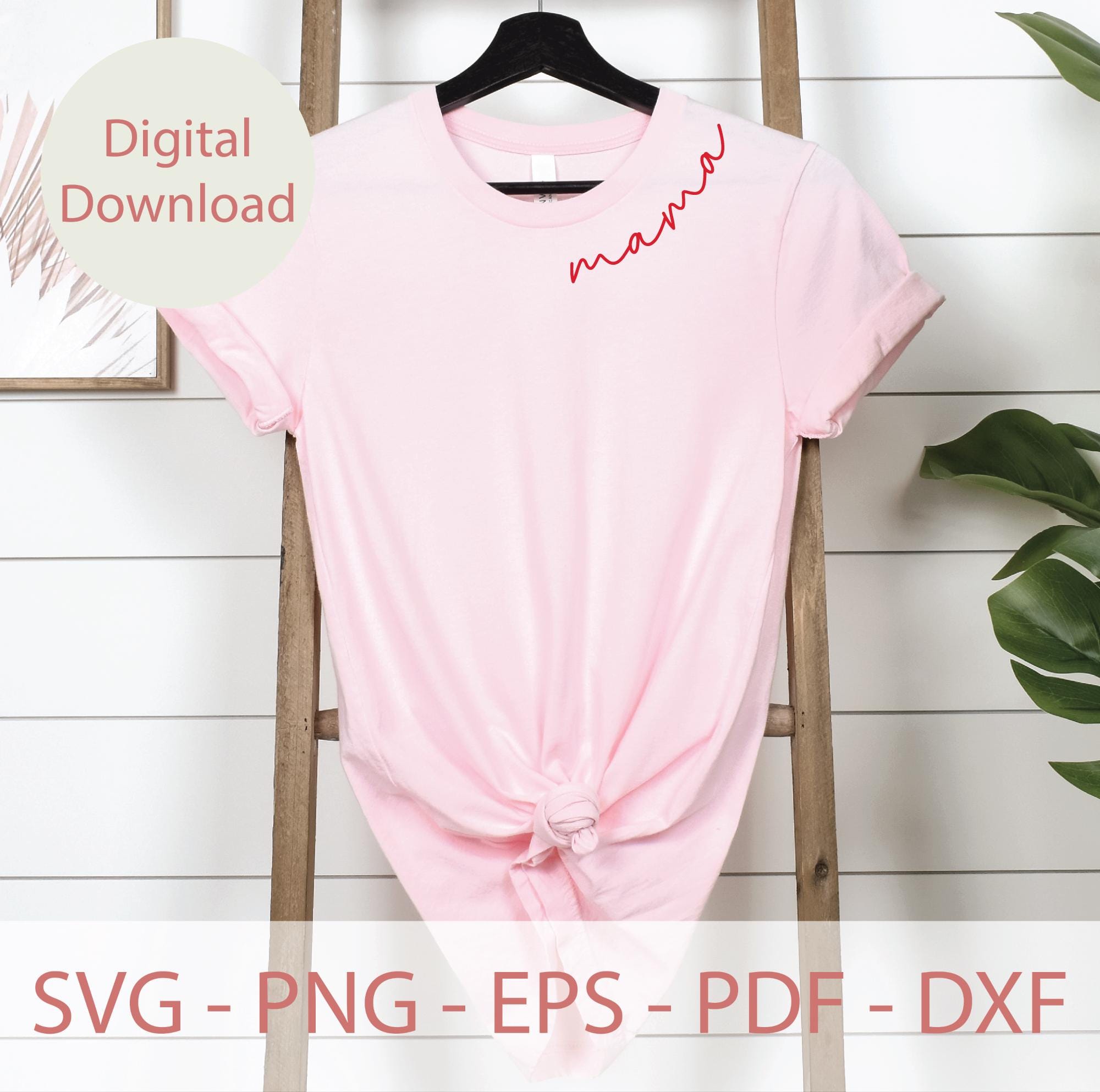 Grandma Mama Collar SVG, Aunt Nana Oma Mimi Gigi Curved Neckline Design ...