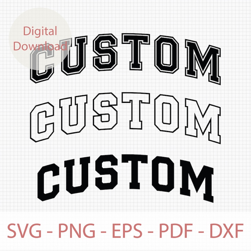 Text Svg Curve - Etsy