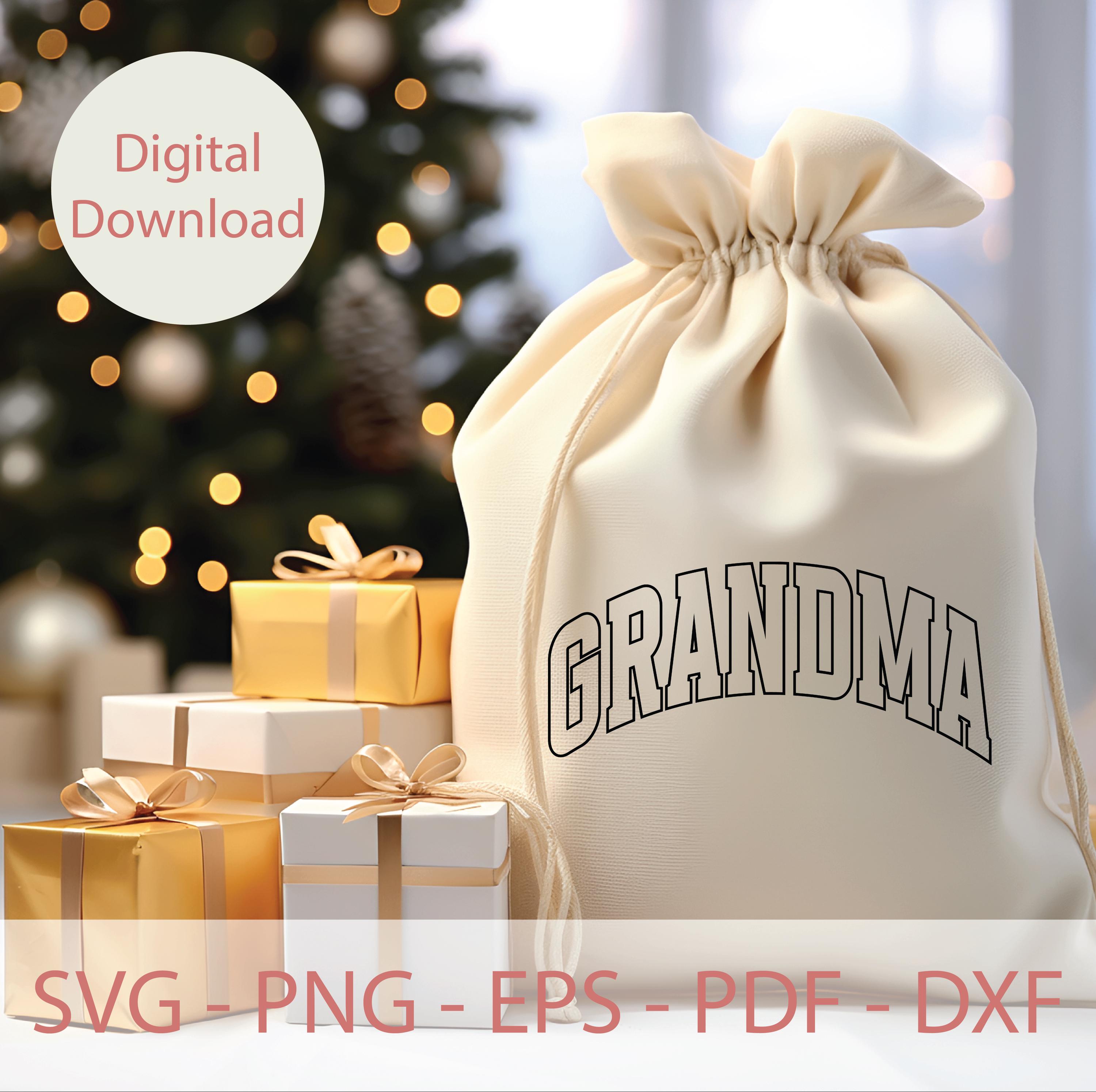 Grandma Svg Png, Grandma Outline Svg, Retro College Style Grandma Png ...