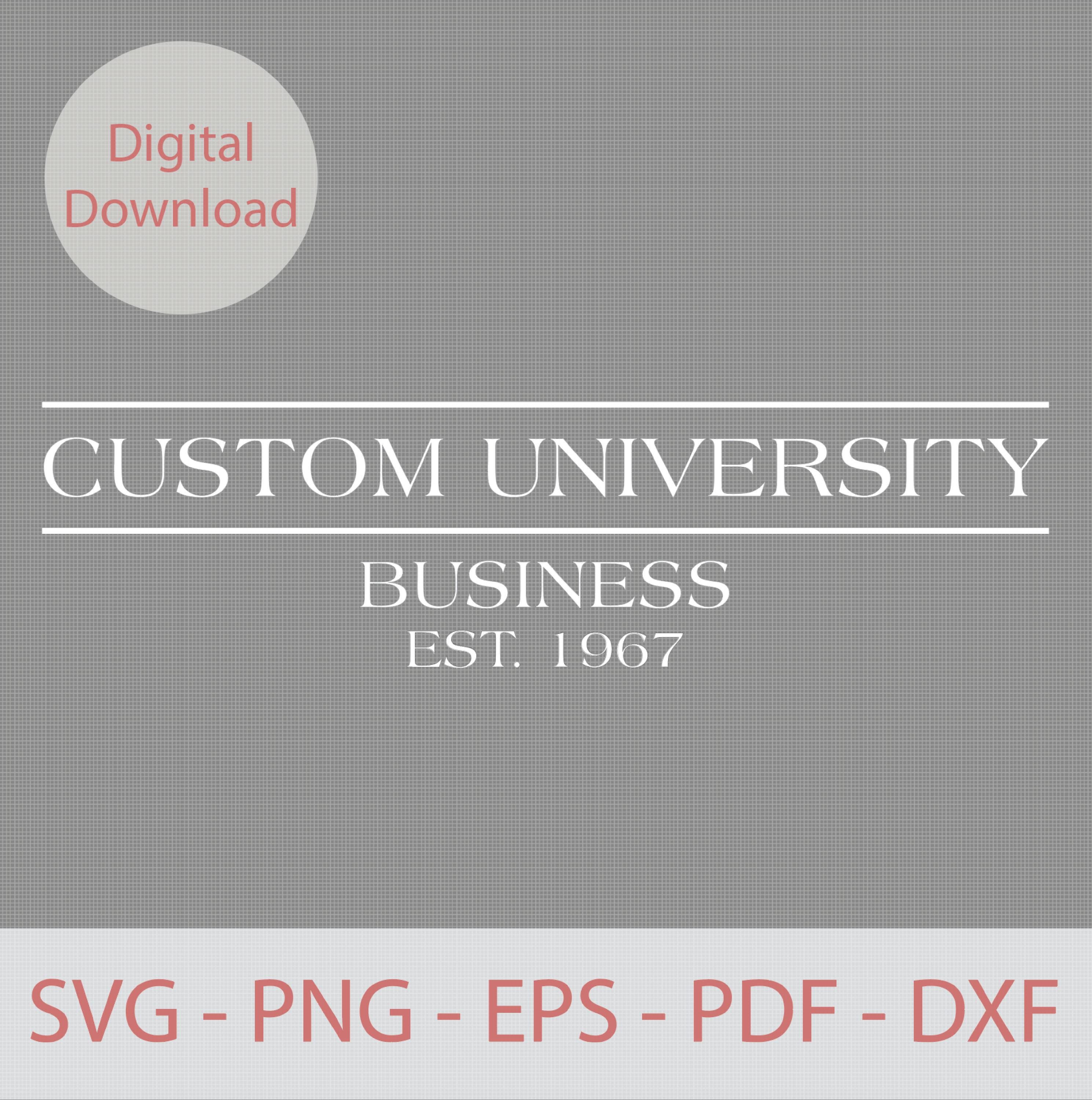Custom University Svg, Personalized School Shirt Design, Custom College ...