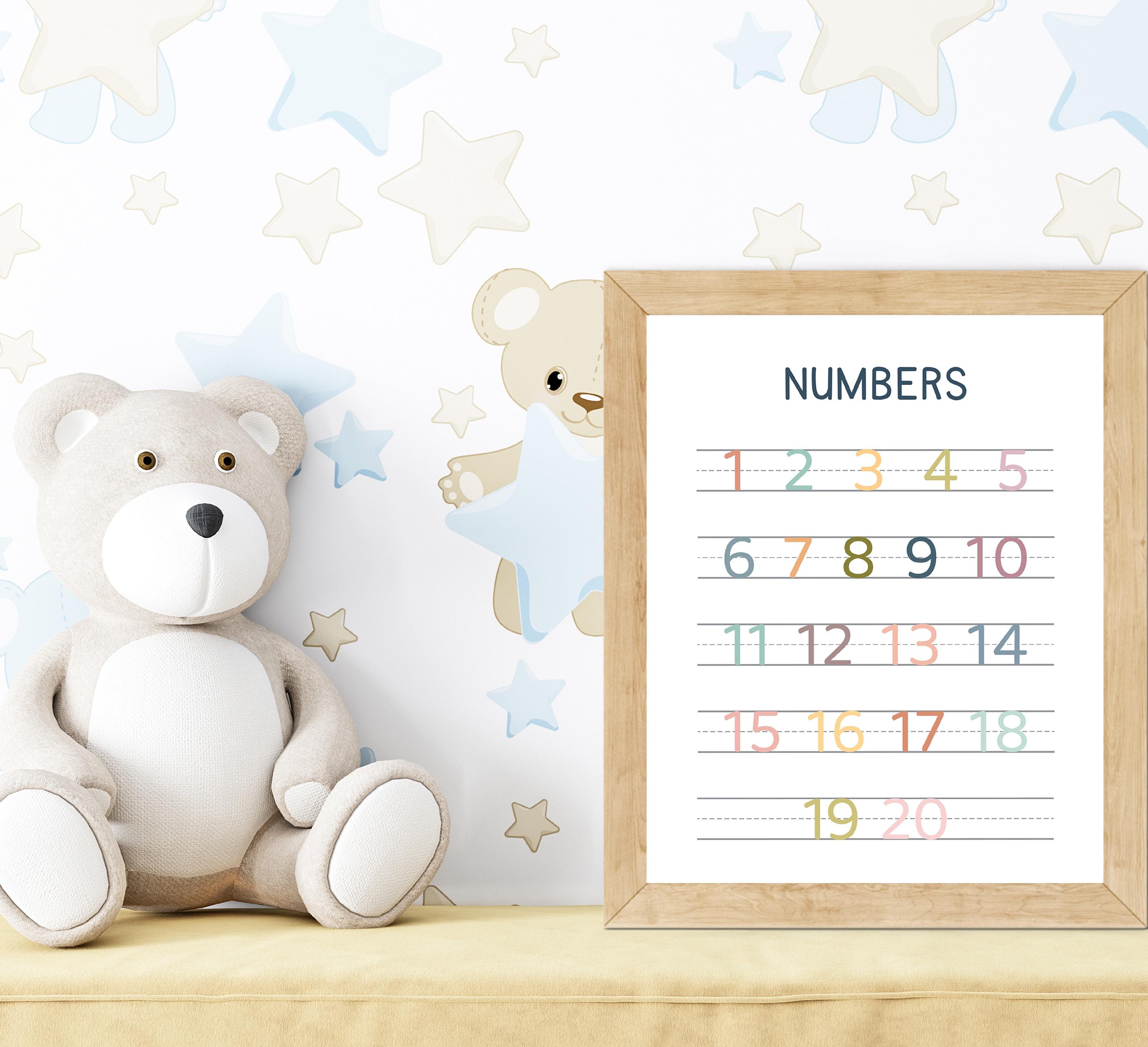 Count to 20 Printable Poster, 1-20 Numbers Chart, Numbers Educational ...