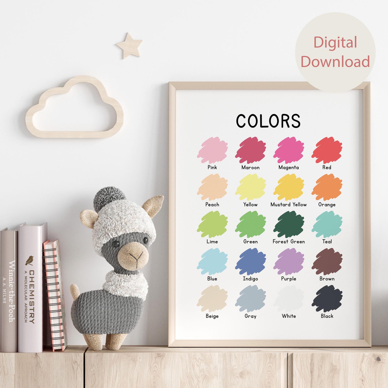 Colors Educational Poster: Montessori Learning Print (digital Download ...