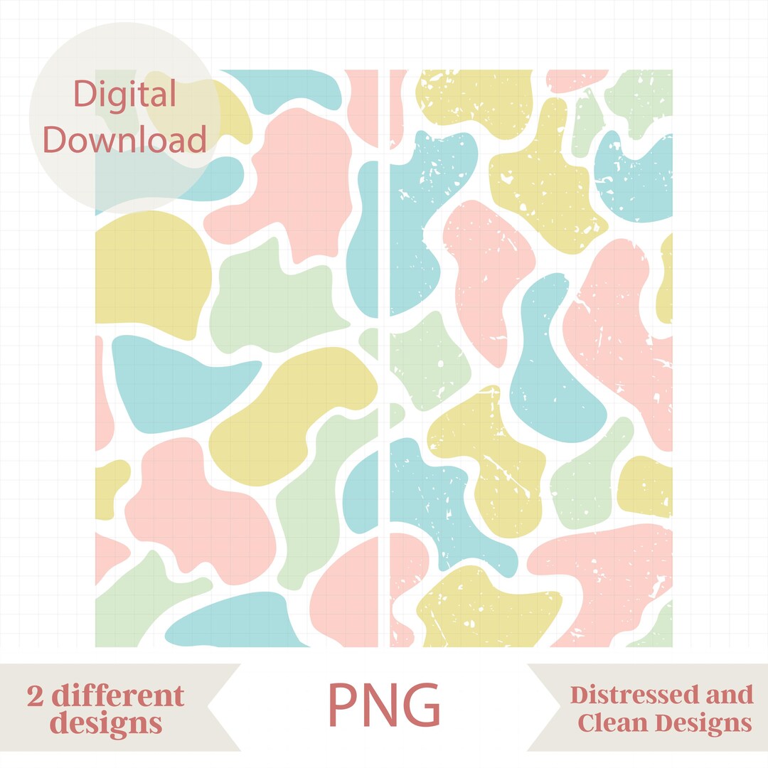 Modern Pastel Camo Seamless Patterns, Distressed &clean Camo Patterns ...