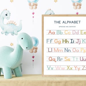 Boho Alphabet Poster, Homeschool Educational Poster, Montessori ...