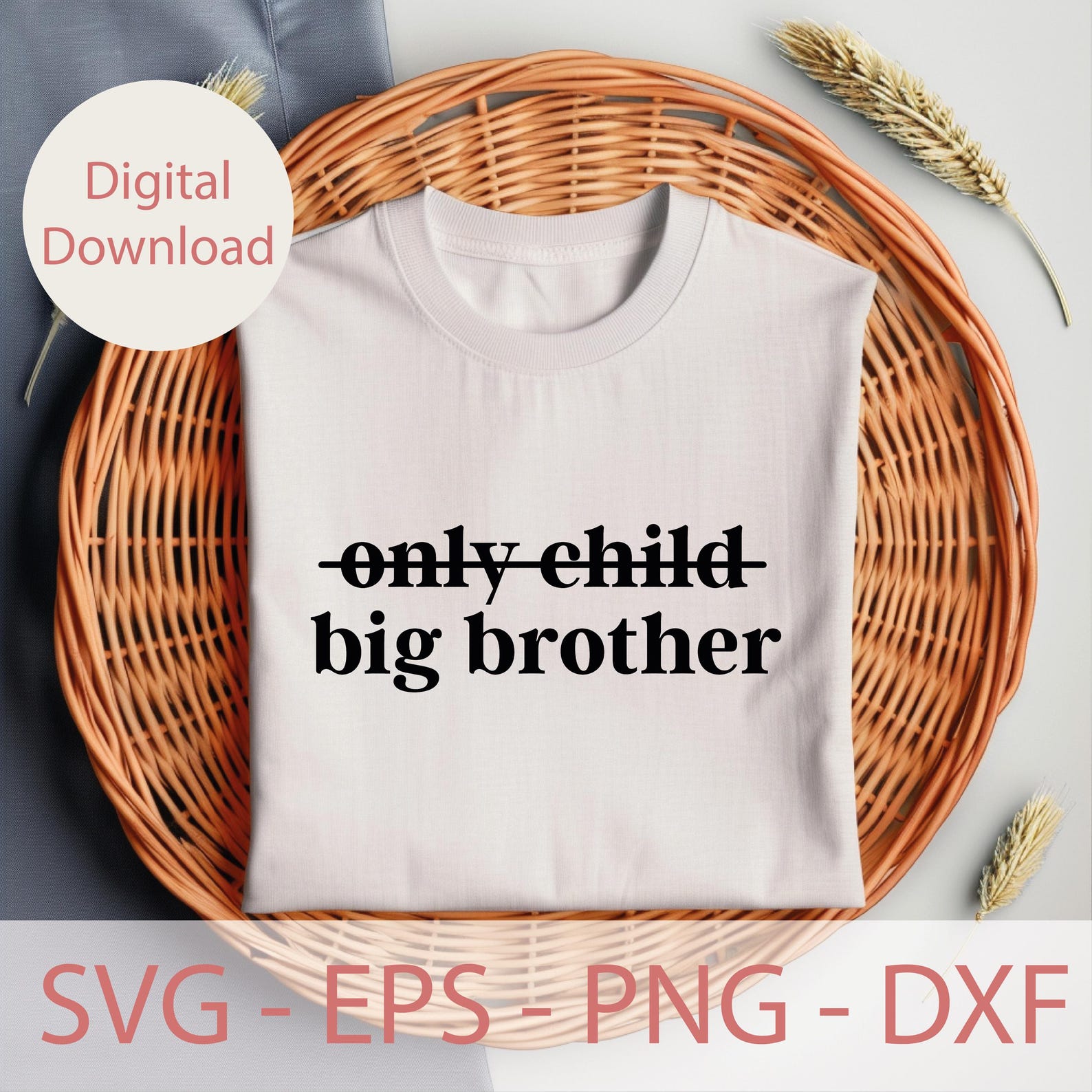 Only Child Big Brother SVG, Only Child Big Brother Svg Cut File, Big ...