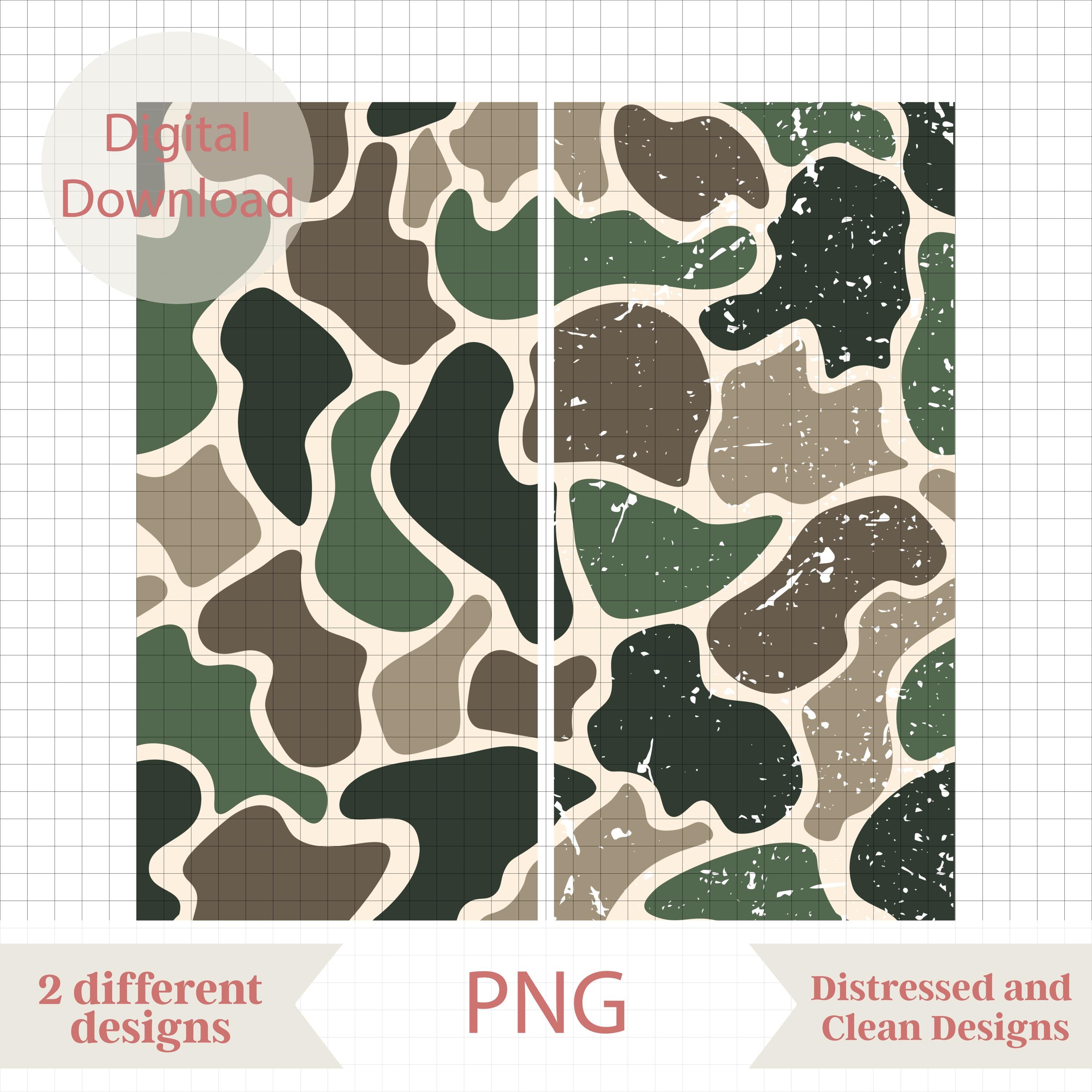 Marsh Old School Camo Seamless Pattern PNG, Distressed & Clean Camo ...