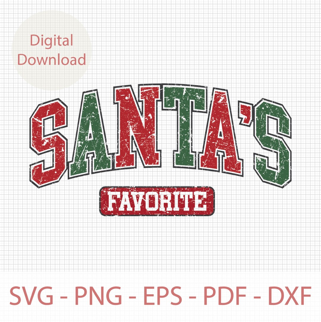 Retro Santa's Favorite Svg, Santa's Favorite Svg, Retro Santa's ...