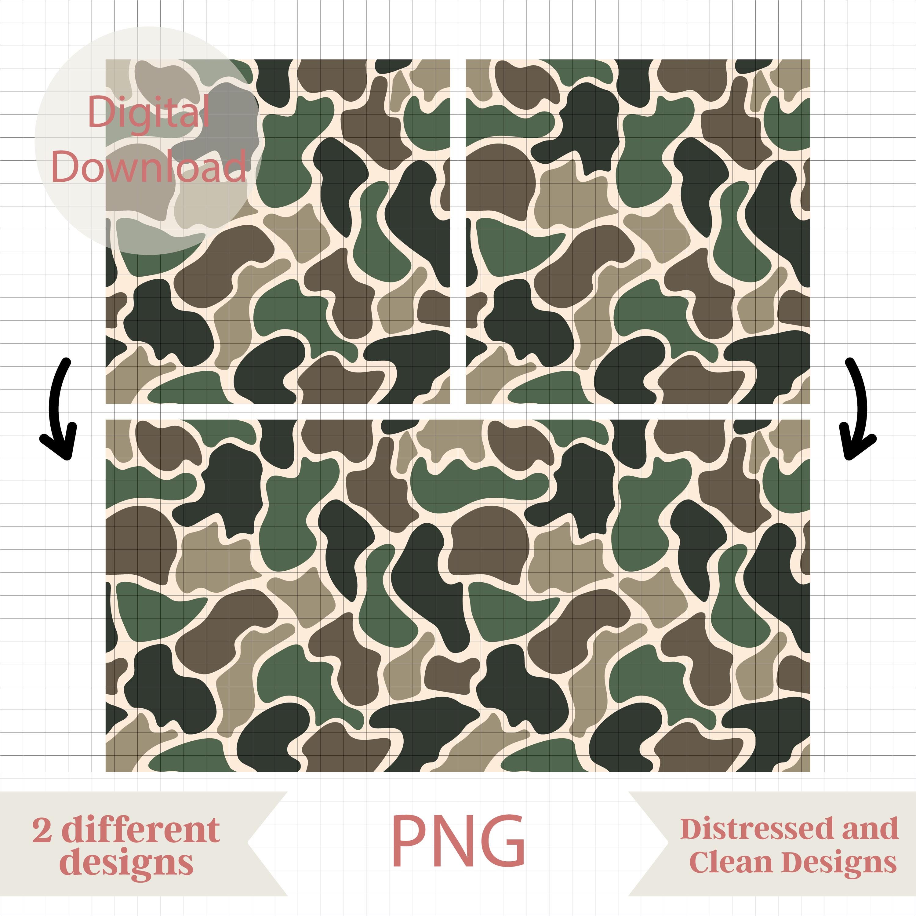 Marsh Old School Camo Seamless Pattern PNG, Distressed & Clean Camo ...
