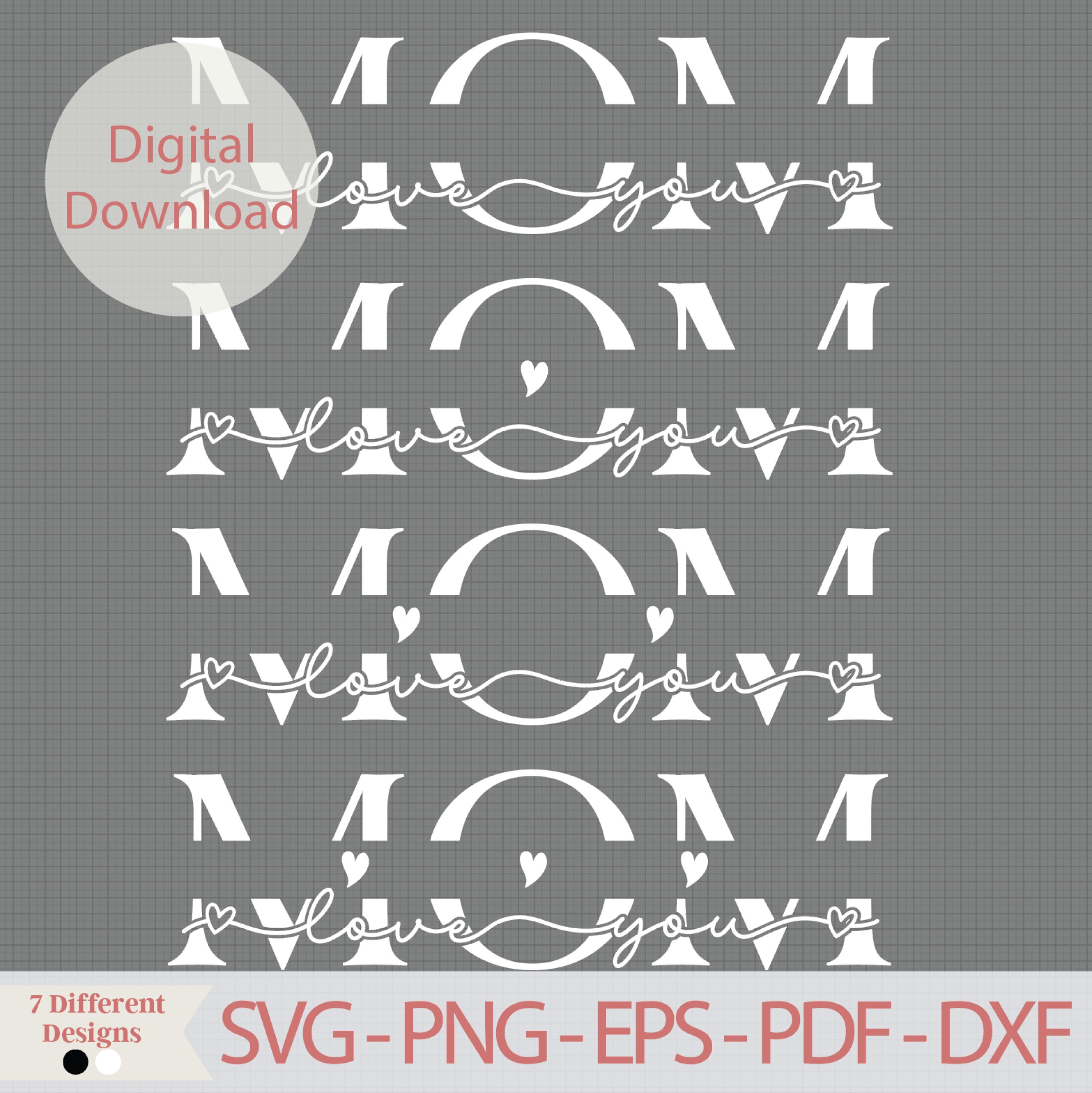 Mom Split Name Frame Svg, Mom With Kids Names Svg, Mom Monogram Svg Png ...