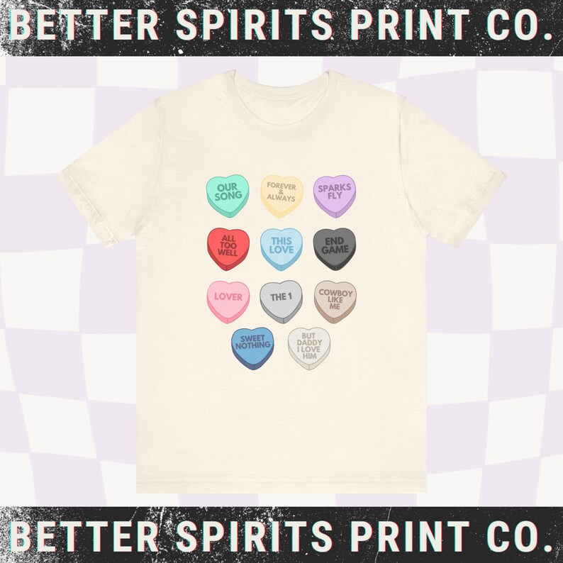 Eras Conversation Hearts Valentines Shirt, Taylor Fan Valentines Gift ...