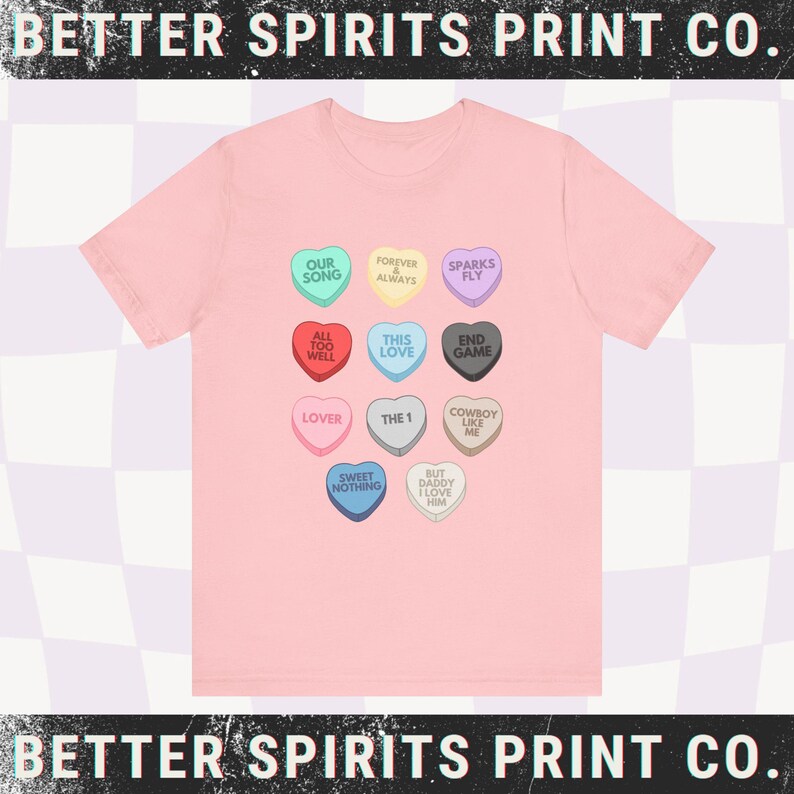 Eras Conversation Hearts Valentines Shirt, Taylor Fan Valentines Gift ...