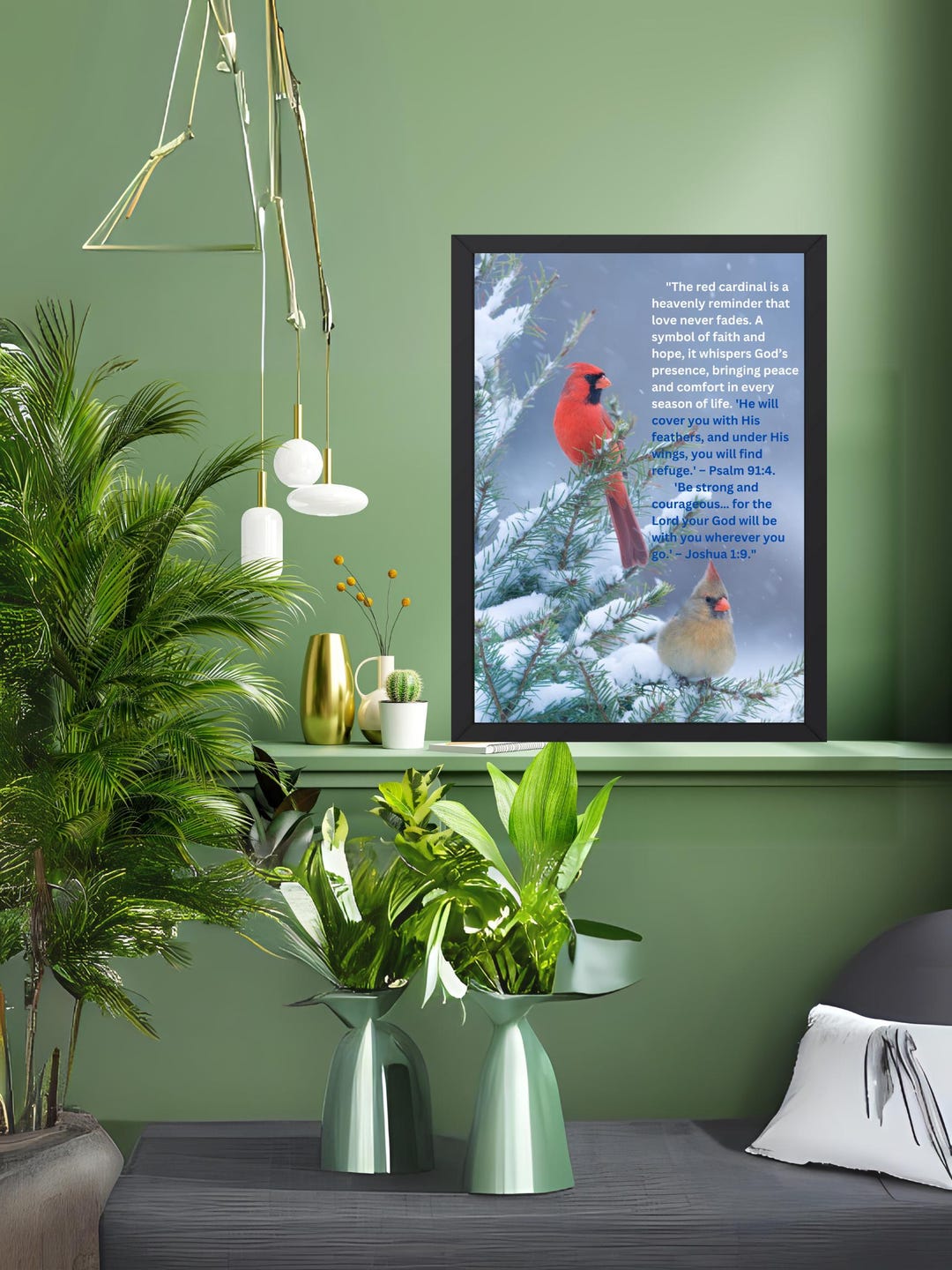 Red Cardinal Poster, Symbol of Hope, Peace & Comfort, 24x18 ...