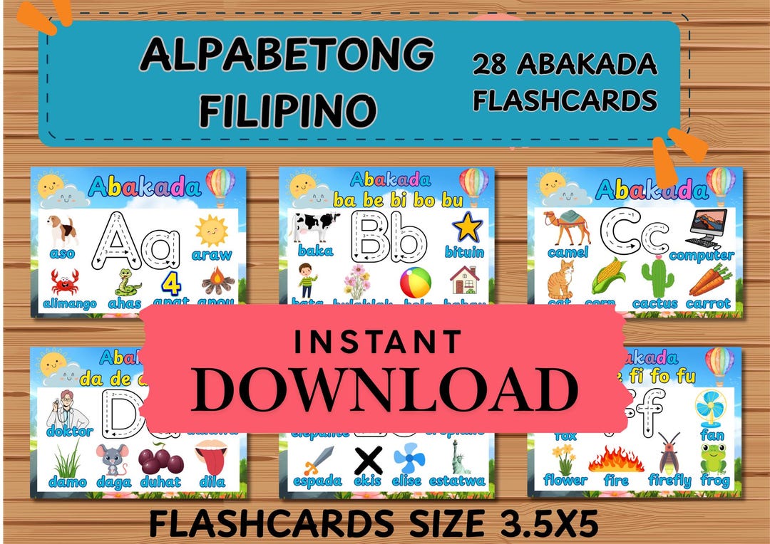 Alpabetong Filipino Flash Card, Tayo Na at Matutong Magbasa,ang Bagong ...