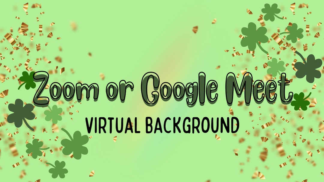 St. Patricks Day Zoom Virtual Background - Etsy Australia