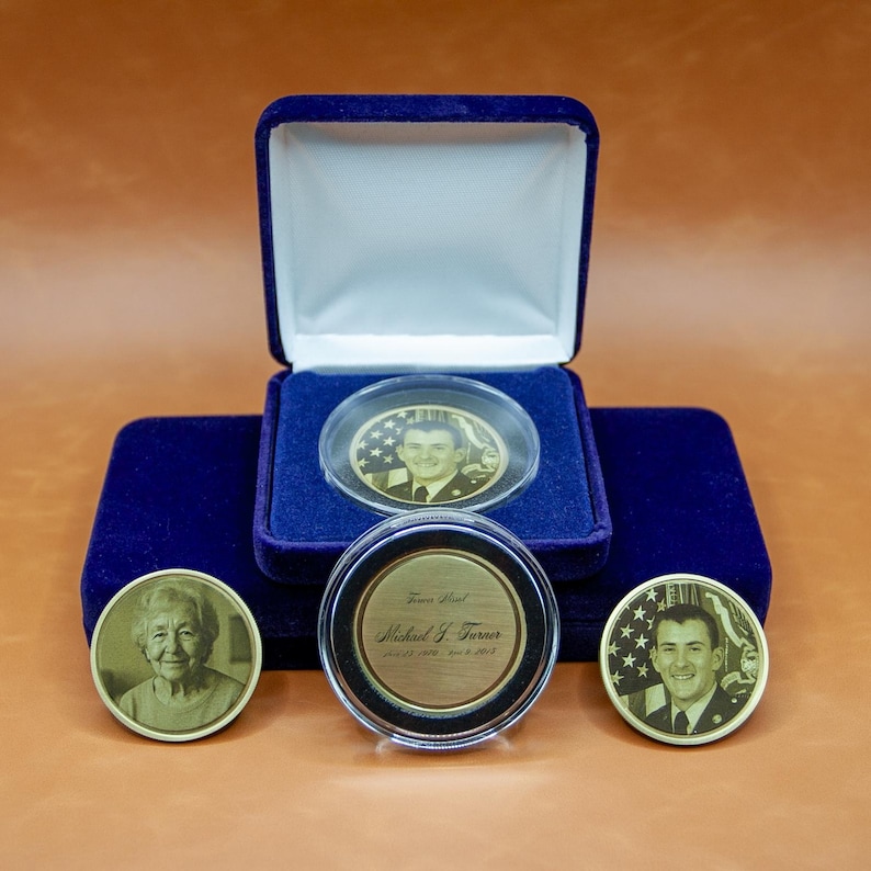 Challenge Coin - Memorial Keepsake - Custom Engraved Brass Token for ...