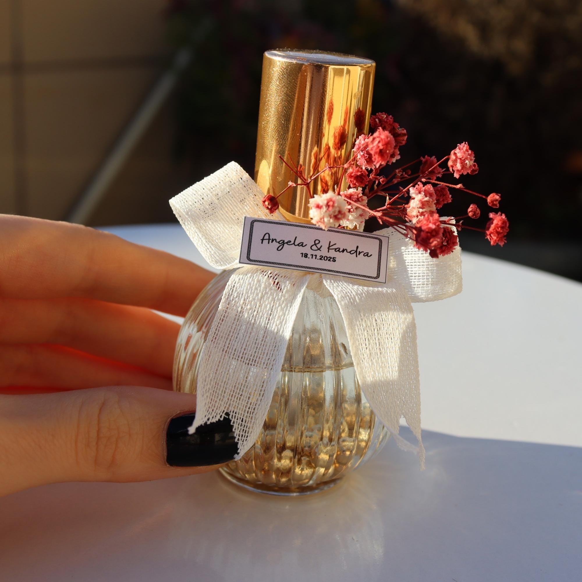 Personalized Perfume Bottle Elegant Custom Wedding Favor,custom Name ...