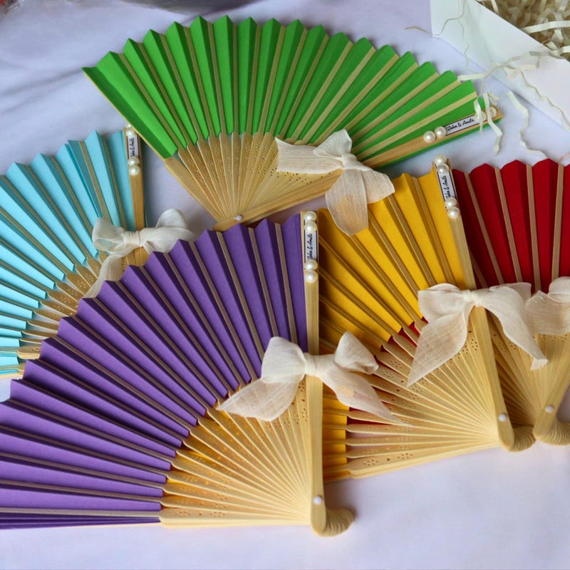 Personalized Hand Fans - Etsy