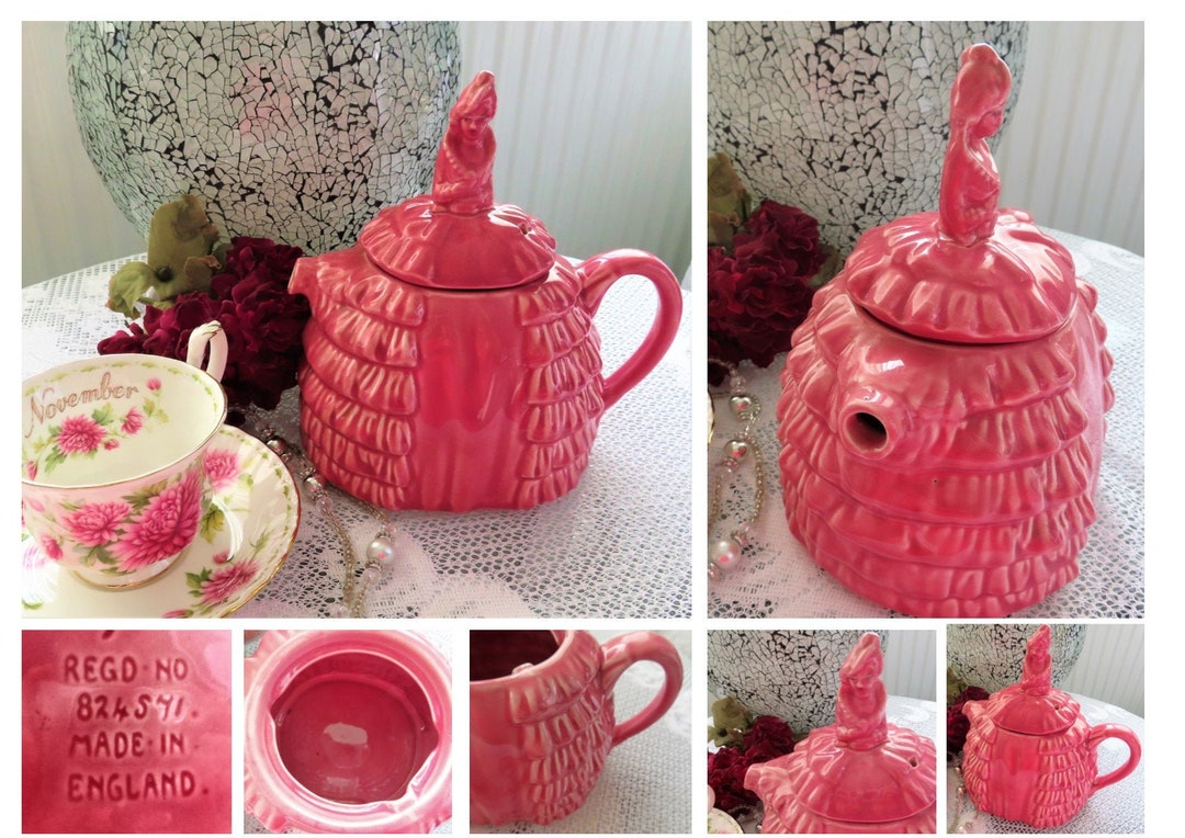 Rare-vintage Circa 1930s.sadler Ye Daintee Ladyee Pink Teapot-crinoline ...