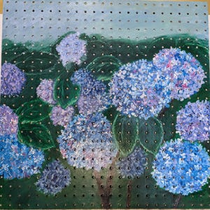 Beautiful Hand-painted Pegboard Jewelry/ Belt Organizer. Wall Mounted ...