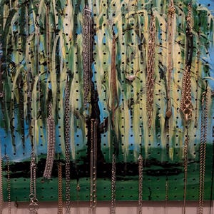 Beautiful Hand-painted Pegboard Jewelry/ Belt Organizer. Wall Mounted ...