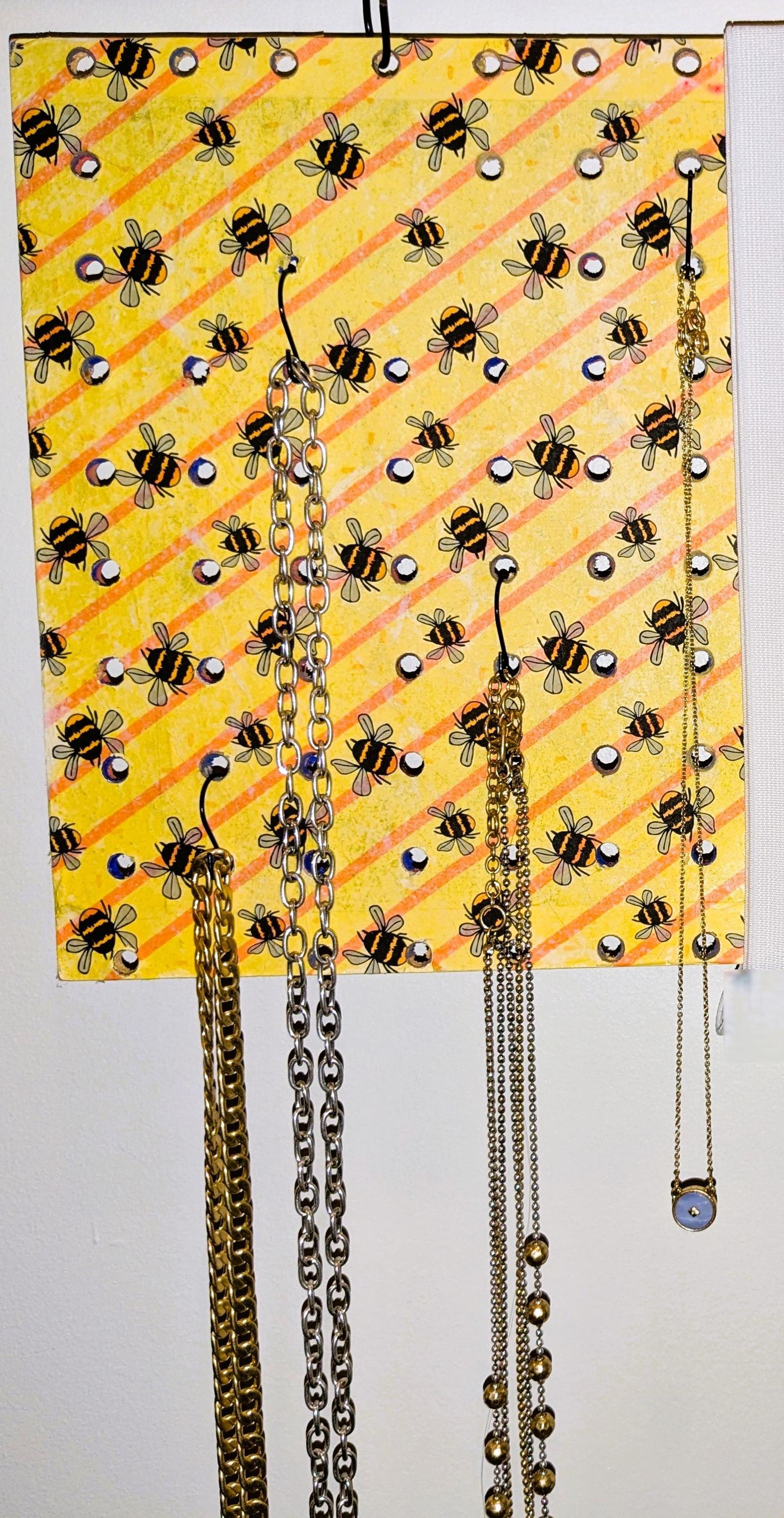 Beautiful Mod Podge Pegboard Jewelry/ Belt Organizer. Wall Mounted or ...