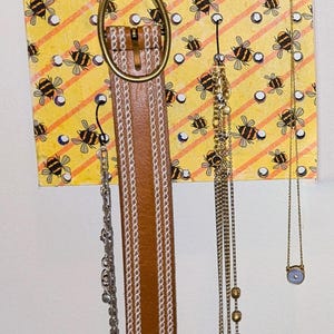Beautiful Mod Podge Pegboard Jewelry/ Belt Organizer. Wall Mounted or ...