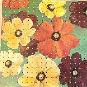 Beautiful Hand-painted Pegboard Jewelry/ Belt Organizer. Wall Mounted ...