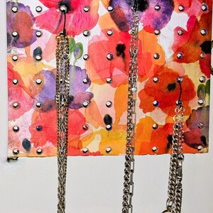 Beautiful Mod Podge Pegboard Jewelry/ Belt Organizer. Wall Mounted or ...
