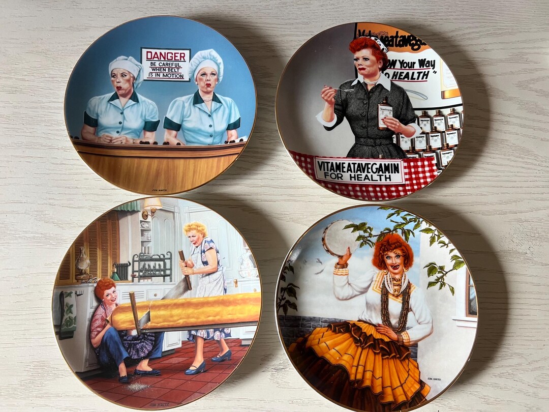 The Hamilton Collection I Love Lucy 4 Plates - Etsy