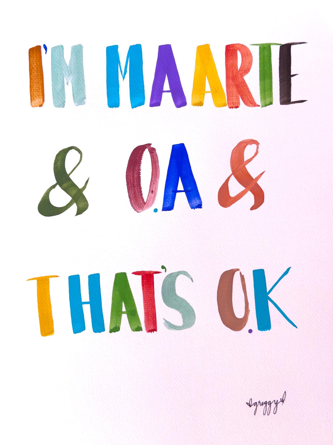 I'm Maarte and OA and That's OK Filipino Art Print, Digital Wall Art ...