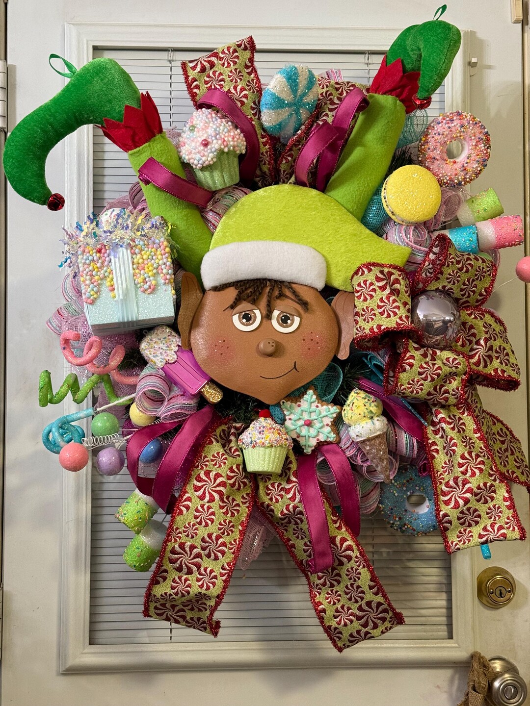 Christmas Male Elf Wreaths With Goodies - Etsy