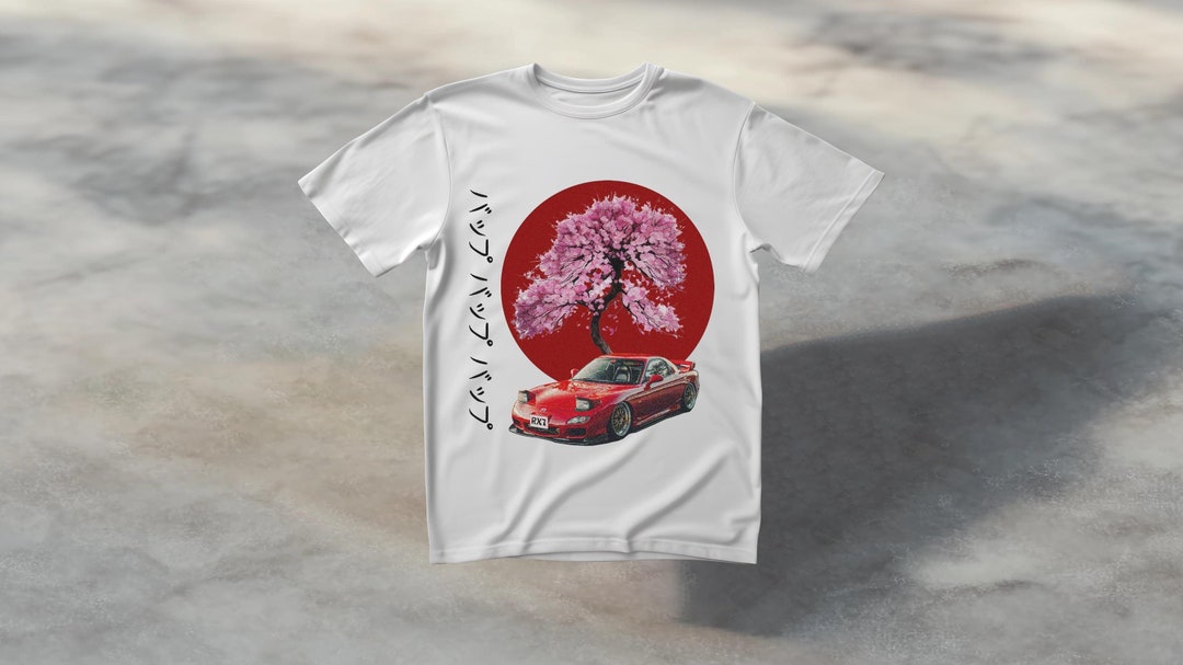 Mazda Rx7 Shirt, Rx7 Blossom Tree Tee , Rotary Shirt , Japanese Sports ...