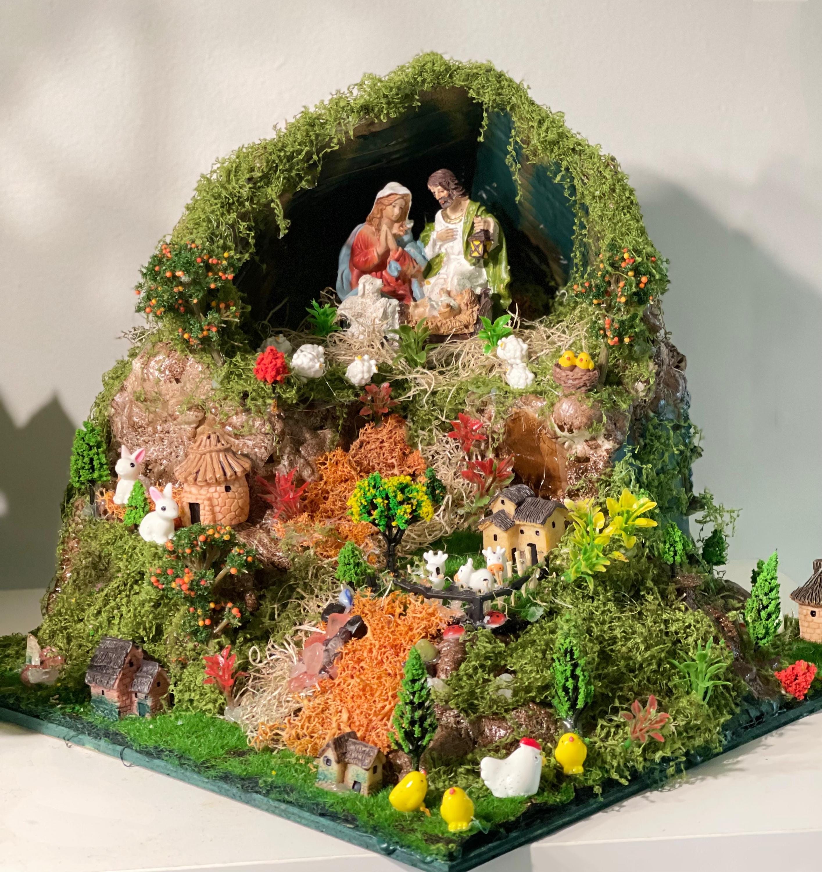 Handmade Nativity Scene, Christmas Decorations, Decorative Arrangement ...