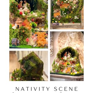 Handmade Nativity Scene, Christmas Decorations, Decorative Arrangement ...
