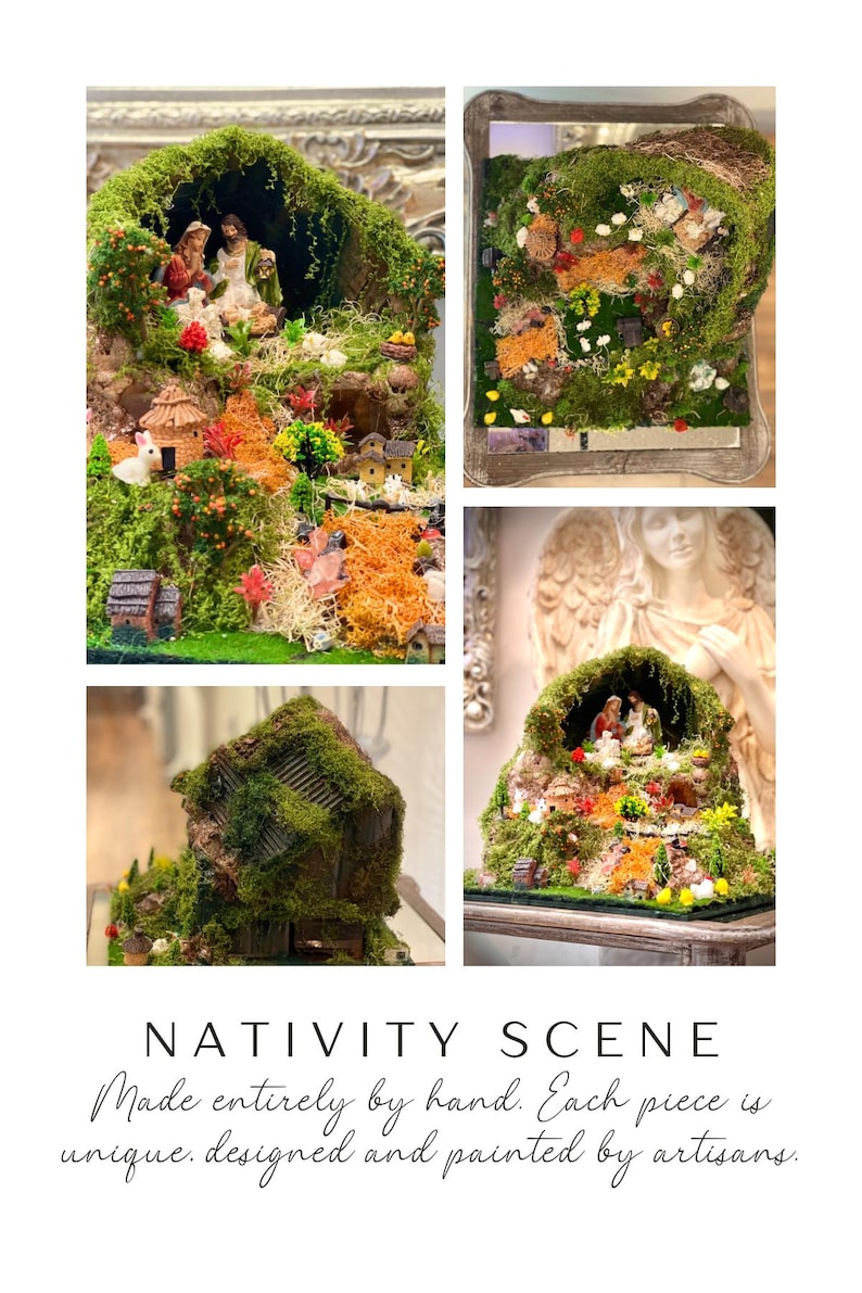 Handmade Nativity Scene, Christmas Decorations, Decorative Arrangement ...