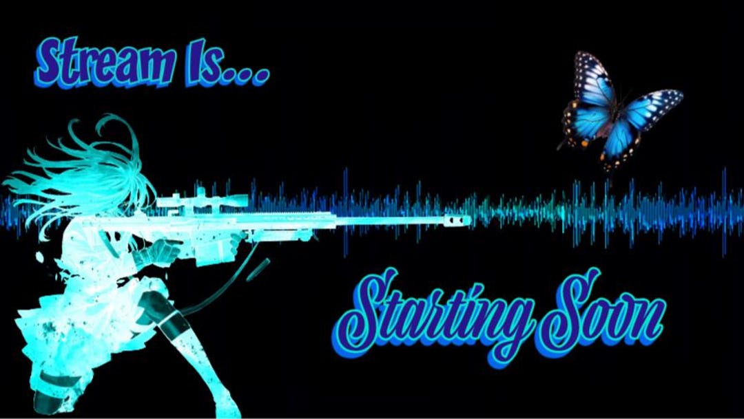 Cyan Sniper Starting/ Ending Streamer Overlays// Twitch, Youtube, Kick ...