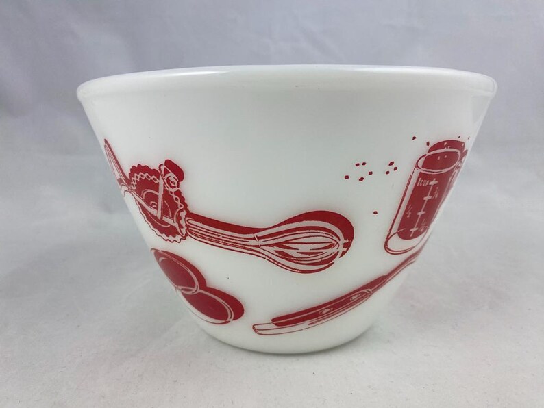 Fire King Kitchen Aids Splash Proof Mixing Bowl Set – Rare 1950s ...