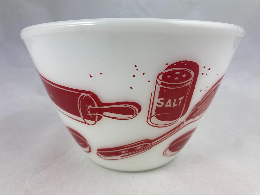 Fire King Kitchen Aids Splash Proof Mixing Bowl Set – Rare 1950s ...